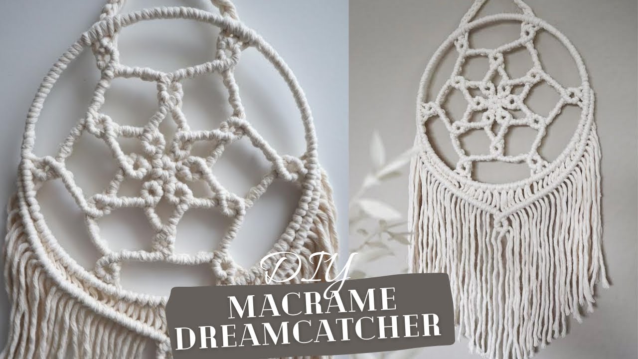 DIY Macrame Dreamcatcher, Macrame Mandala Tutorial - YouTube