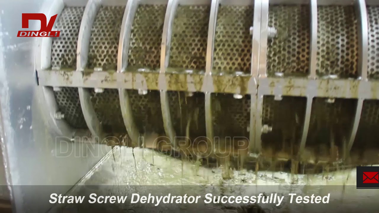 Straw Screw Dehydrator successfully tested - YouTube