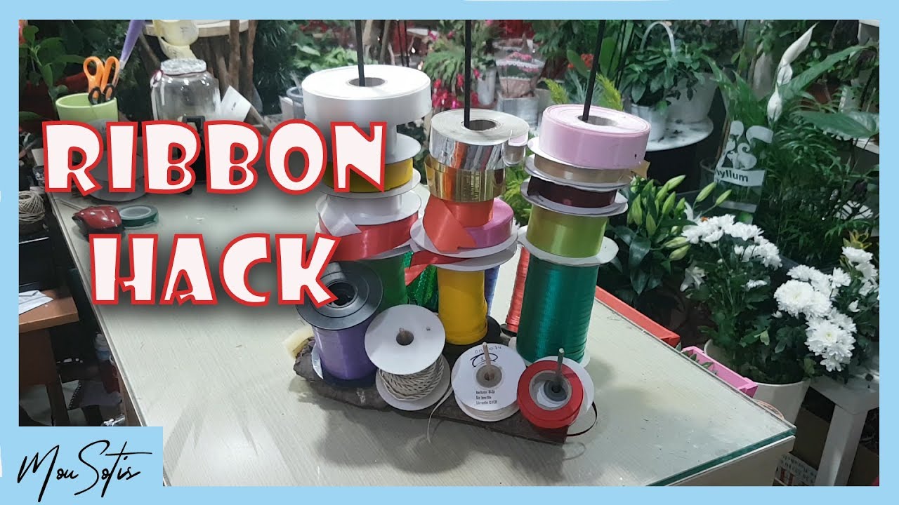 DIY Ribbon Holder Rack - Ribbon and Pins Holder - YouTube
