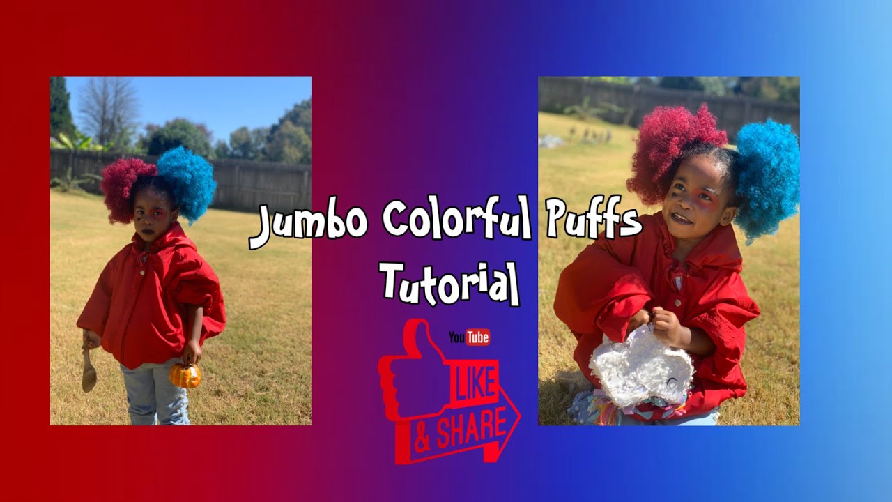 Jumbo Afro Puffs Hair Tutorial - YouTube
