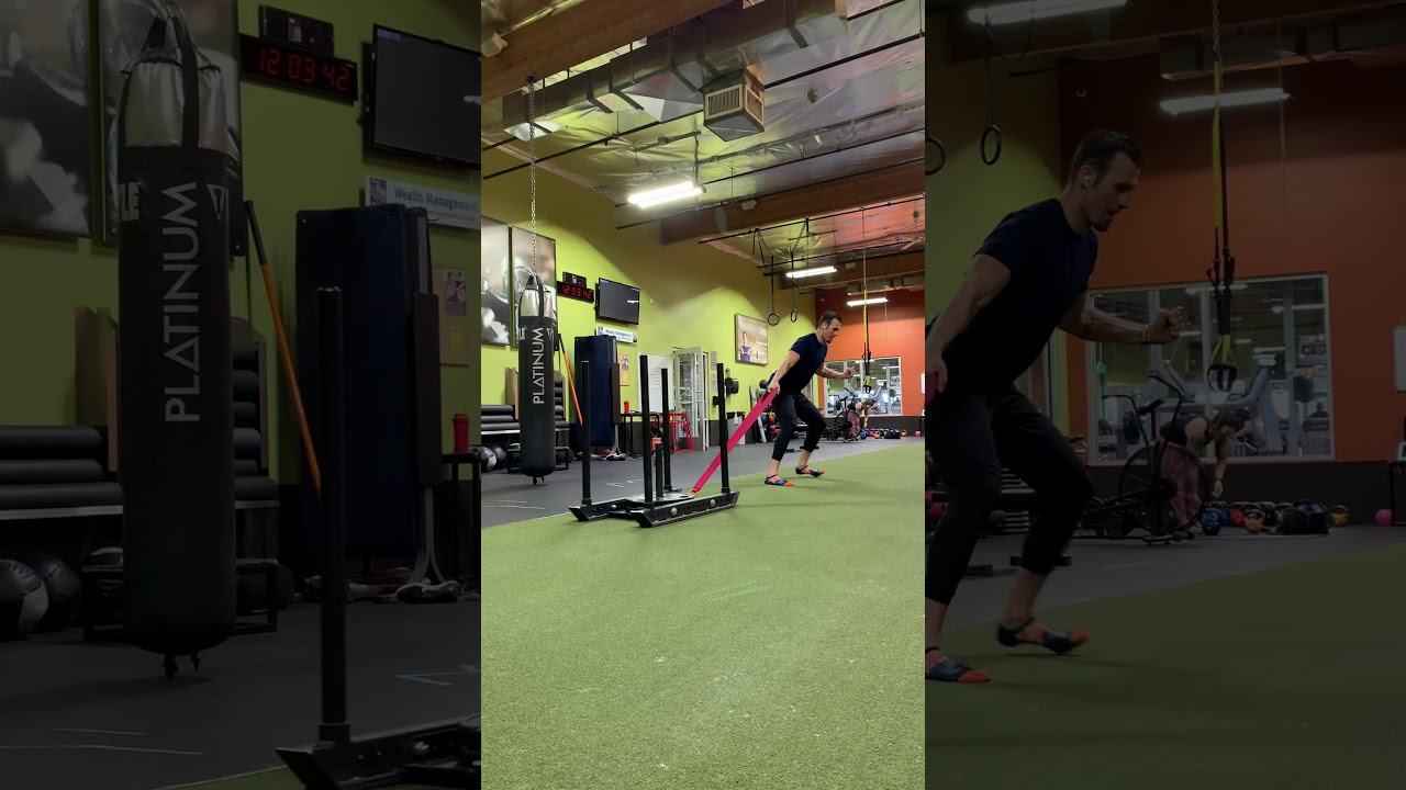 Single Arm Lateral Crossover Sled Drag - YouTube