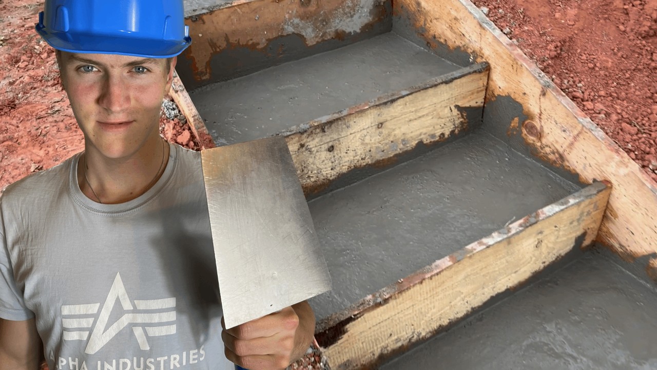 How to Build Concrete Stairs (ASMR) - YouTube