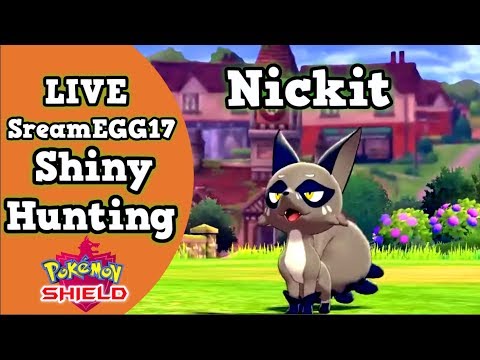 *LIVE* SHINY HUNTING NICKIT Pokemon Shield Round 2 Come Join Us!! - YouTube