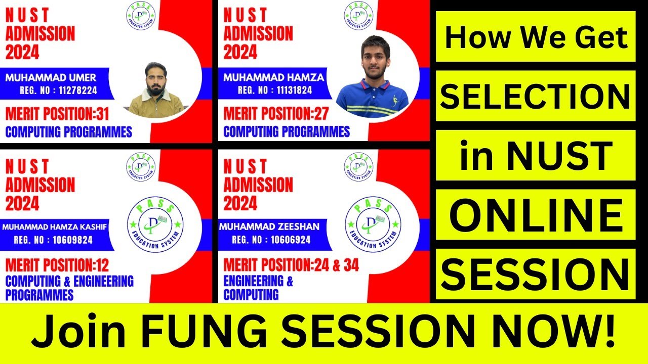 NUST Top Merit Positions by PASS Education System I NUST NET 1 ...