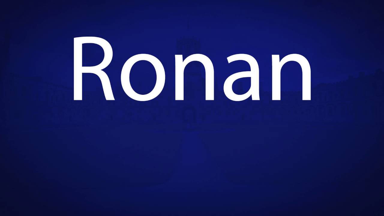 How to pronounce Ronan [ Harry potter characters] - YouTube