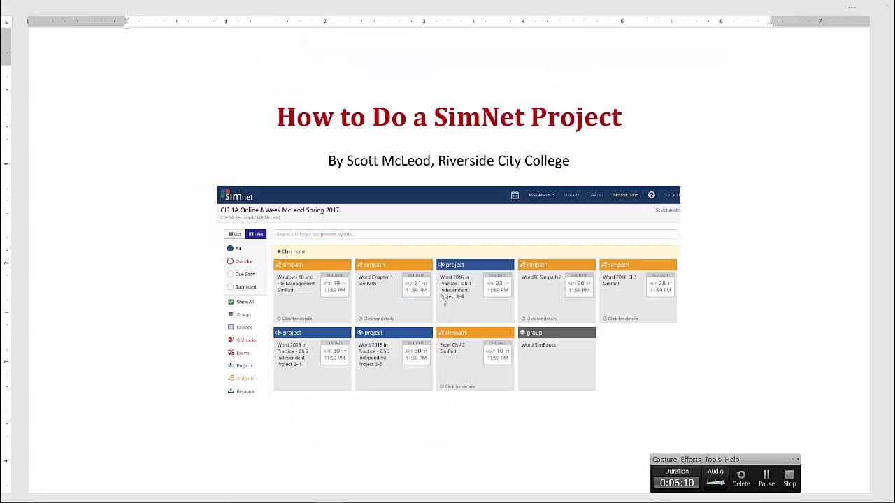 How to Do SimNet Projects - YouTube