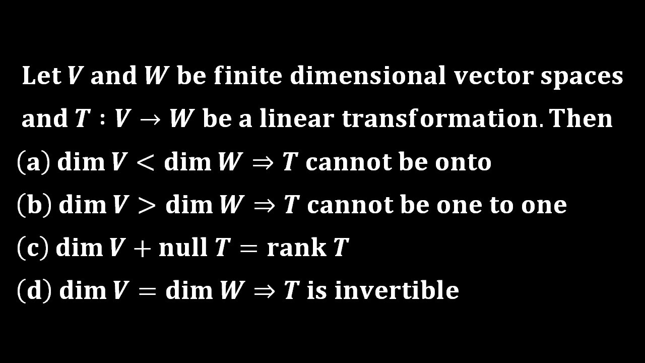 one one and onto linear transformation linear algebra engineering iit ...