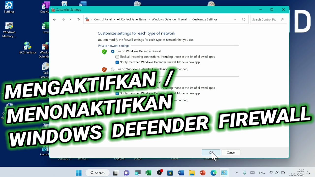 Tutorial Mengaktifkan Dan Menonaktifkan Windows Defender Firewall ...