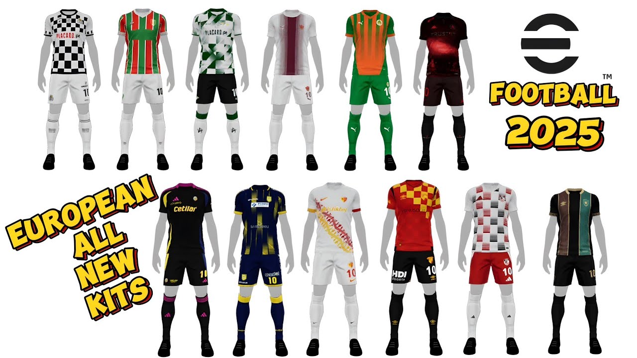 Special Kits 🤯 All European Kits Efootball 2025 Mobile ! - YouTube