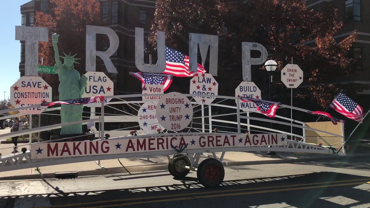 Trump Caravan at the University of Michigan - YouTube