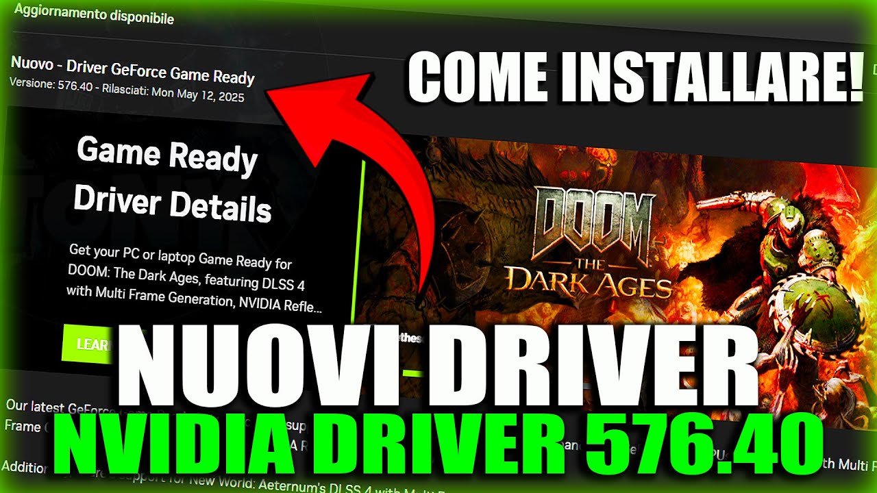 Driver NVIDIA 576.40 | Come scaricare e installare i nuovi Driver ...