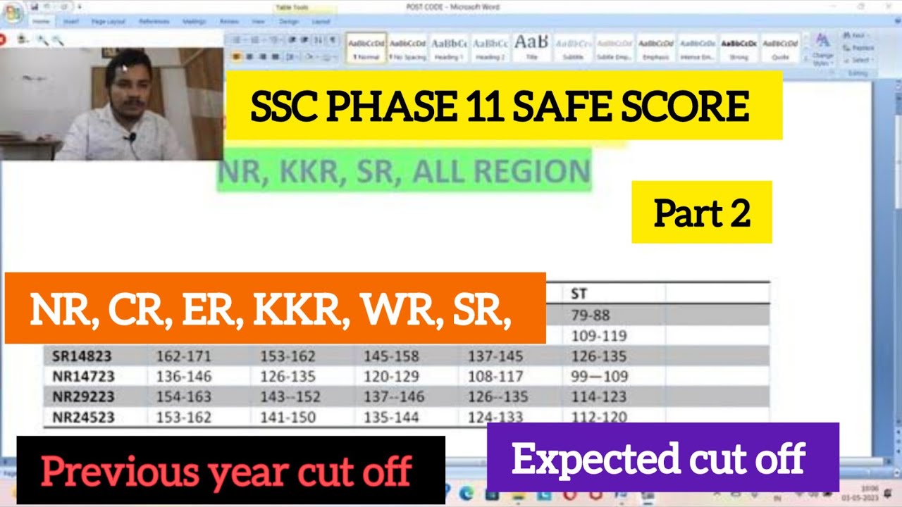 SSC PHASE 11 CUT OFF | SSC PHASE 11 CUT OFF 2022 | SSC PHASE 11 SAFE ...