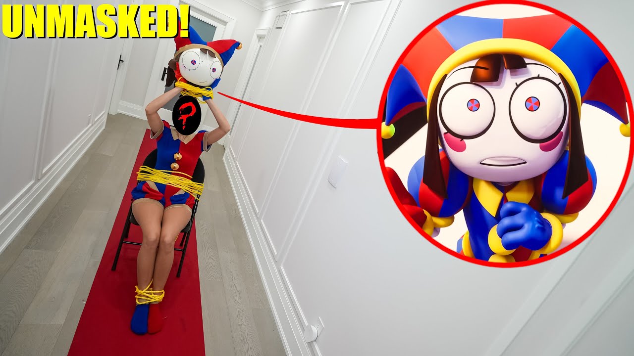 WE UNMASKED POMNI IN REAL LIFE! (DIGITAL CIRCUS FACE REVEAL) - YouTube
