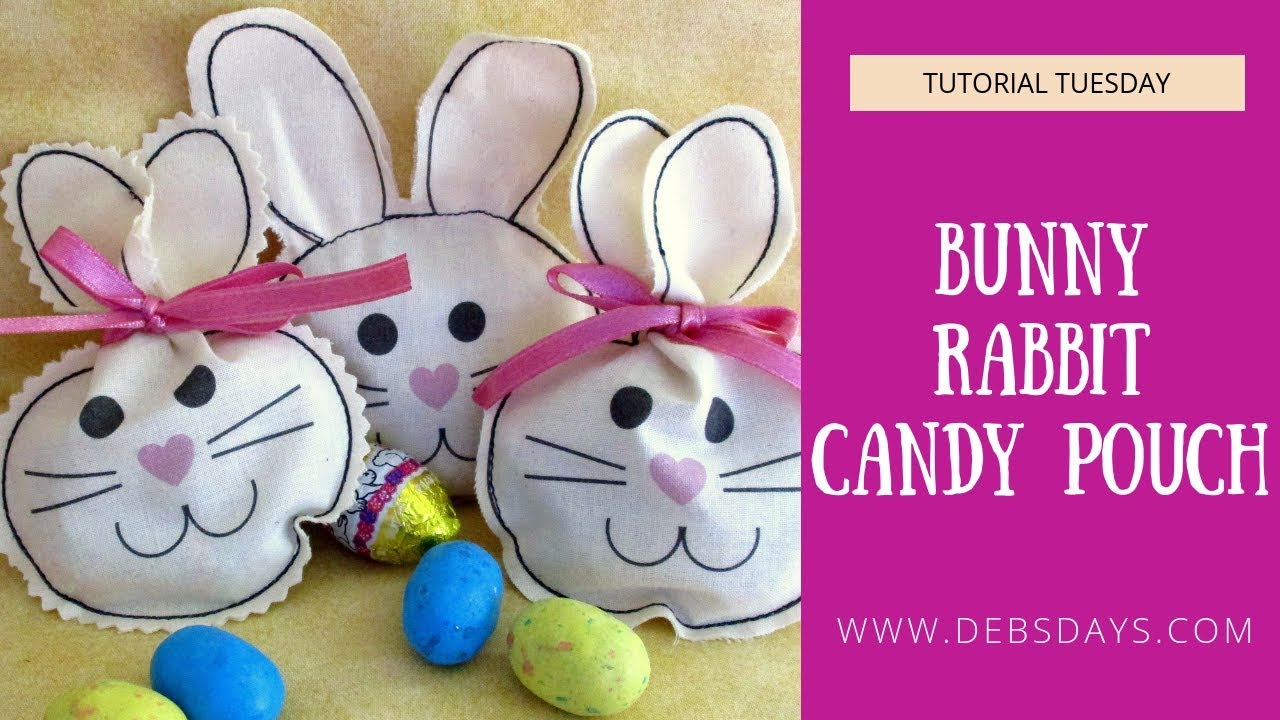 Make Homemade Bunny Rabbit Candy and Treat Pouches for Easter - YouTube