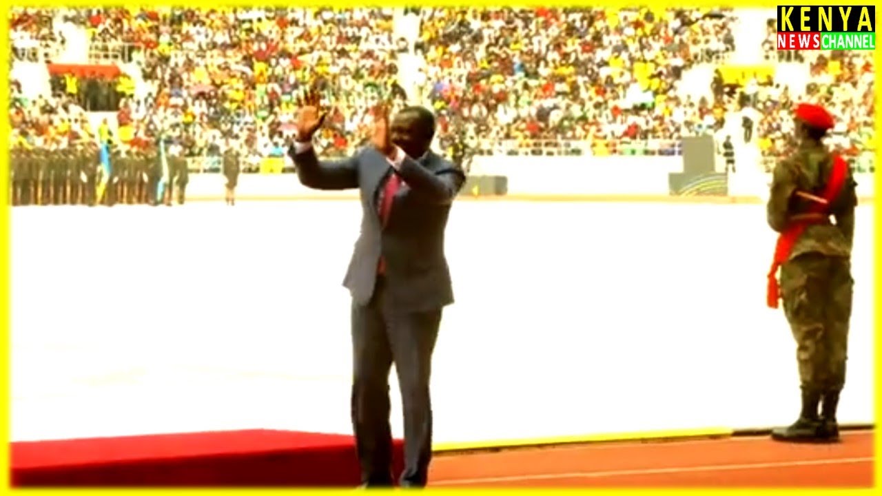 Rwanda Stadium ERUPTS as Ruto is introduced during Kagame Inauguration ...