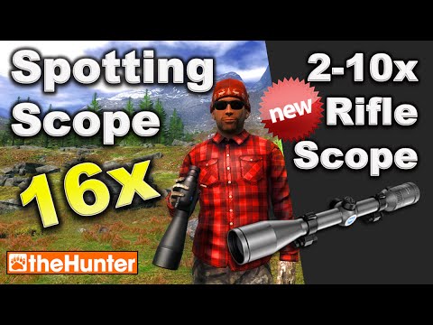 Spotting Scope 16x AND 2-10x Rifle Scope - theHunter Classic - YouTube