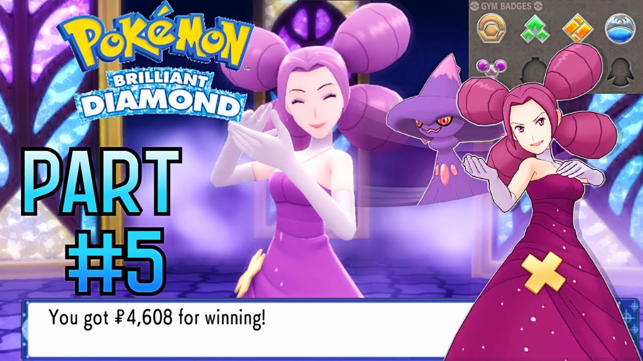 Pokemon Brilliant Diamond - Part 5 - Gym Leader Fantina- Hearthome Gym ...