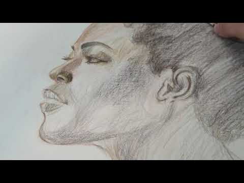 طراحی پرتره با مدادرنگی __________ https://enama.ir/videos/330116