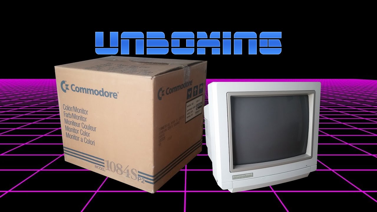 Commodore 1084 S P2 CRT Monitor Unboxing - YouTube