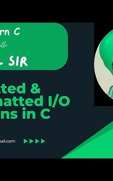 Formatted & Unformatted I/O functions in C by Satpal Singh Gill - YouTube