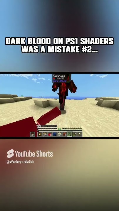 Warlery's Dark blood with PS1 Shaders was a mistake |#minecraft # ...