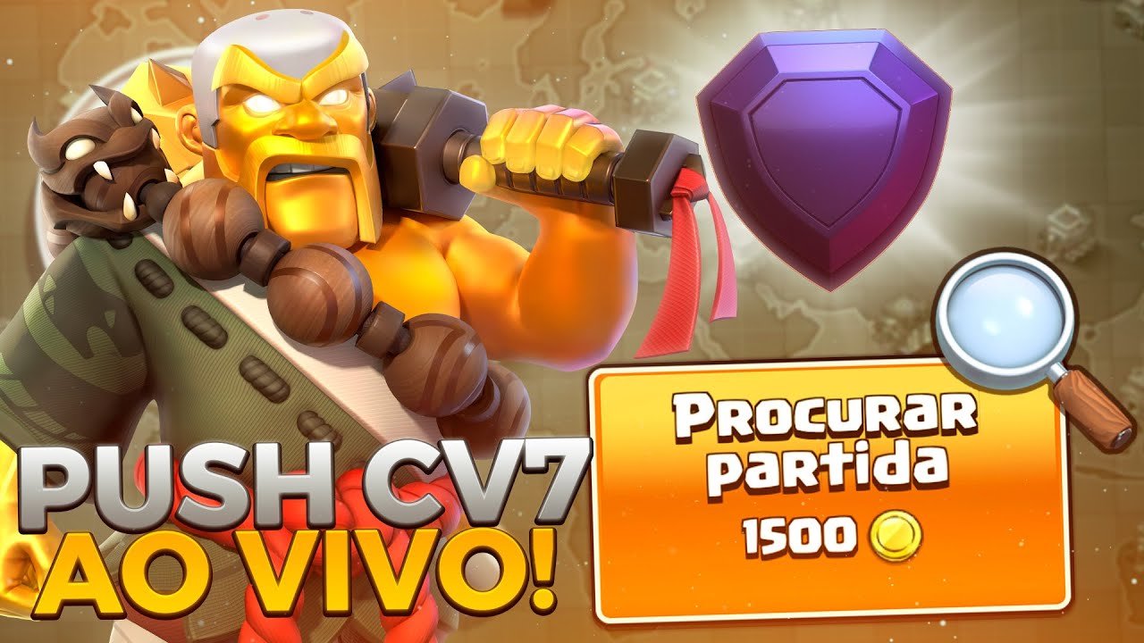 SUBINDO MEU CV7 PARA A LENDÁRIA AO VIVO!🔥CLASH OF CLANS🔥 - YouTube