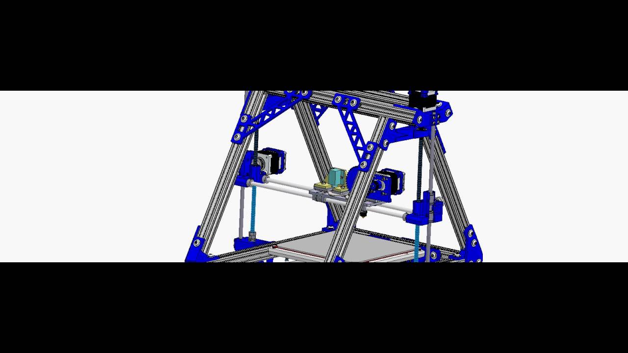 Solidworks Simulation of 3D Printer - YouTube