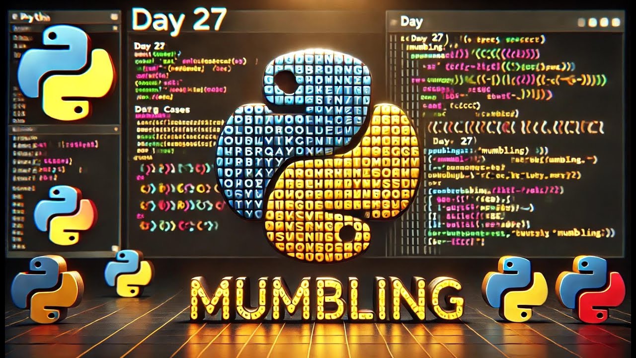 Day 27 of 100 Days of Python Programming - Mumbling - YouTube