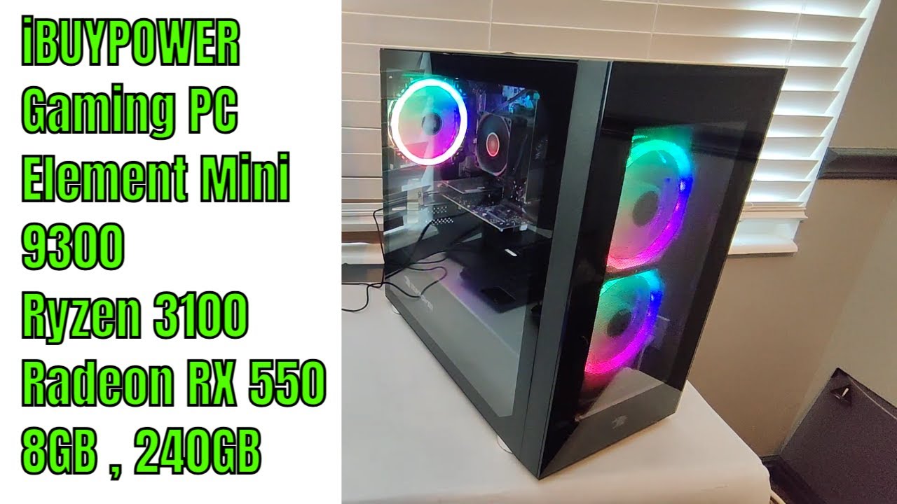 iBUYPOWER Gaming PC Element Mini 9300 - Ryzen 3100 - Radeon RX 550 ...