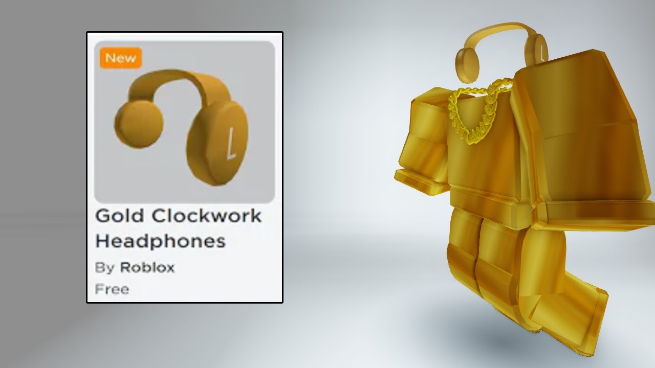 *NEW* HOW TO GET GOLD CLOCKWORK HEADPHONES IN ROBLOX FOR FREE! 😱😎 - YouTube