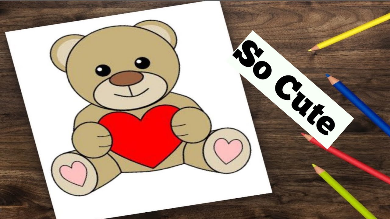 How to draw a Cute Teddy Bear | Arts Guru Studio - YouTube