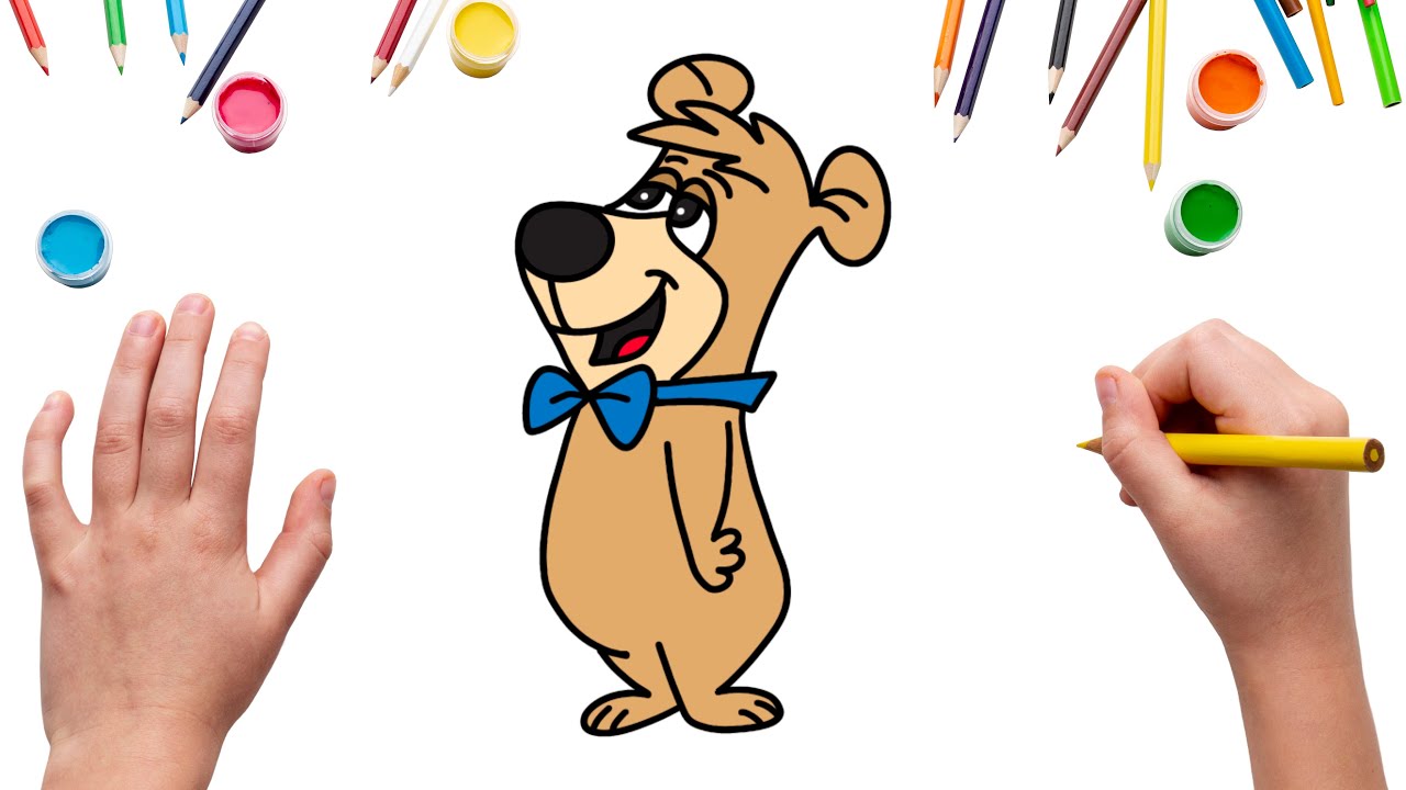 Draw Boo Boo Bear in 3 Minutes! | Super Easy & Fun for Kids🐻 ️ - YouTube