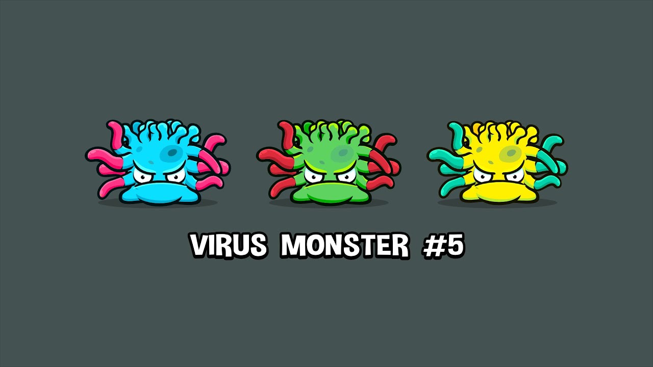 Animated monster 2d game sprite - YouTube