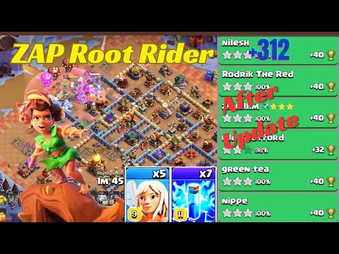 Zap Root Rider is the best ground smash🔥Live legend attacks ( Clash of ...