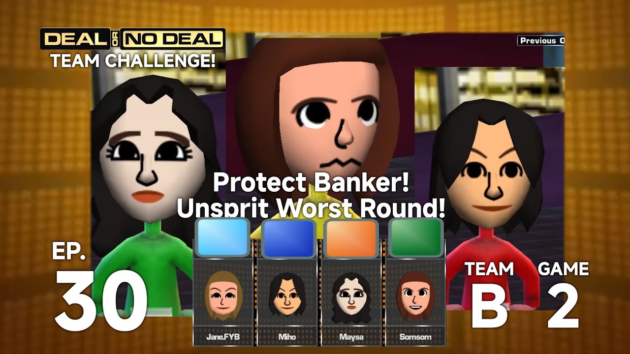 Deal or No Deal Wii Team Challenge Ep 30 Mii's-2 Team L. Blue-B, Blue-B ...