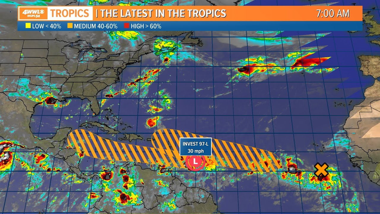 Monday Tropical Update: Watching new tropical waves in Atlantic - YouTube