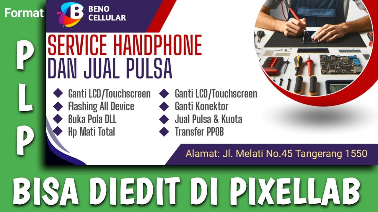Bisa Diedit Desain/Design Banner Spanduk Service handphone/hp dan jual ...
