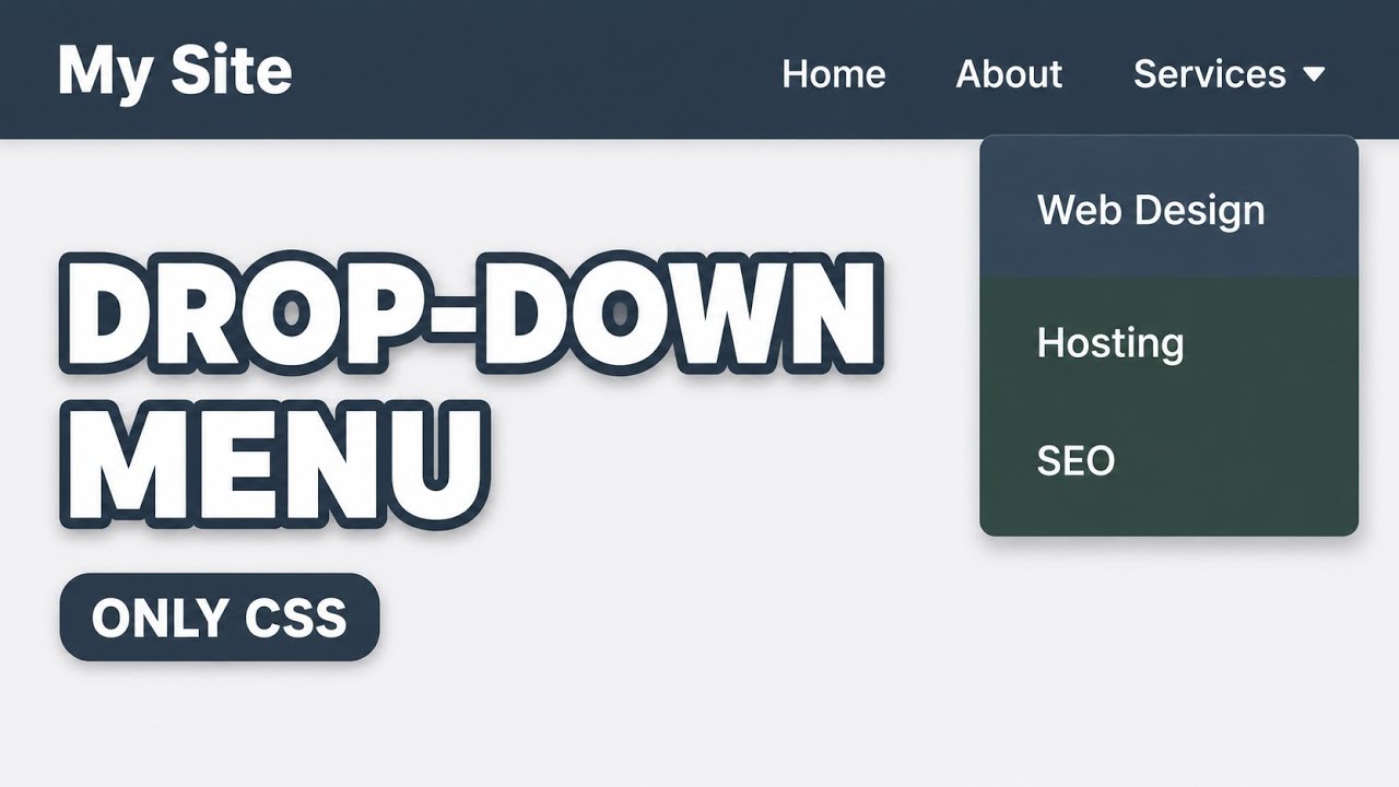 Modern Dropdown Menu 🔽 with HTML & CSS Only |No JAVASCRIPT ! | Easy ...