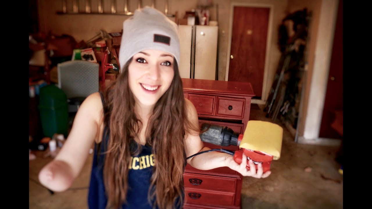 DIY Dresser Makeover With Only One Hand! (One Handed DIY Furniture ...