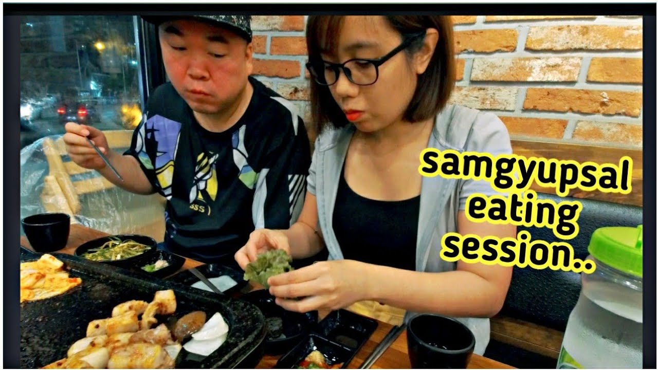 samgyupsal eating session| watch until the end - YouTube