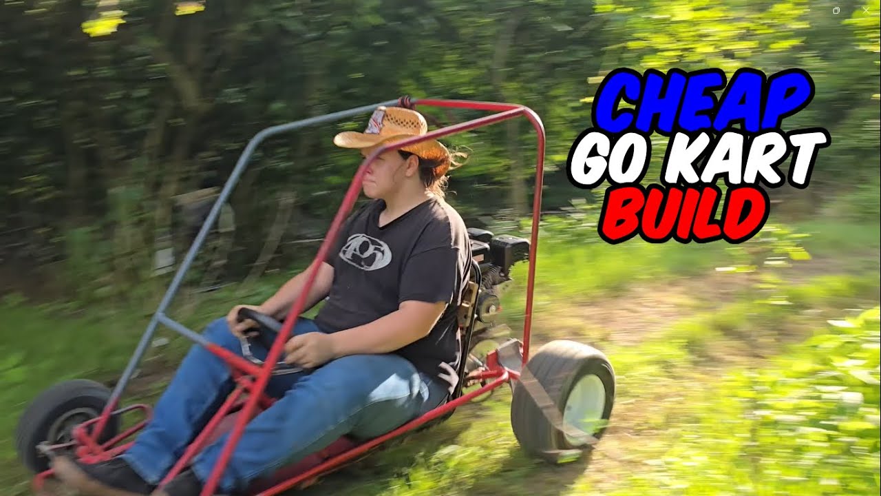 CHEAP GO KART BUILD PART 2! - YouTube