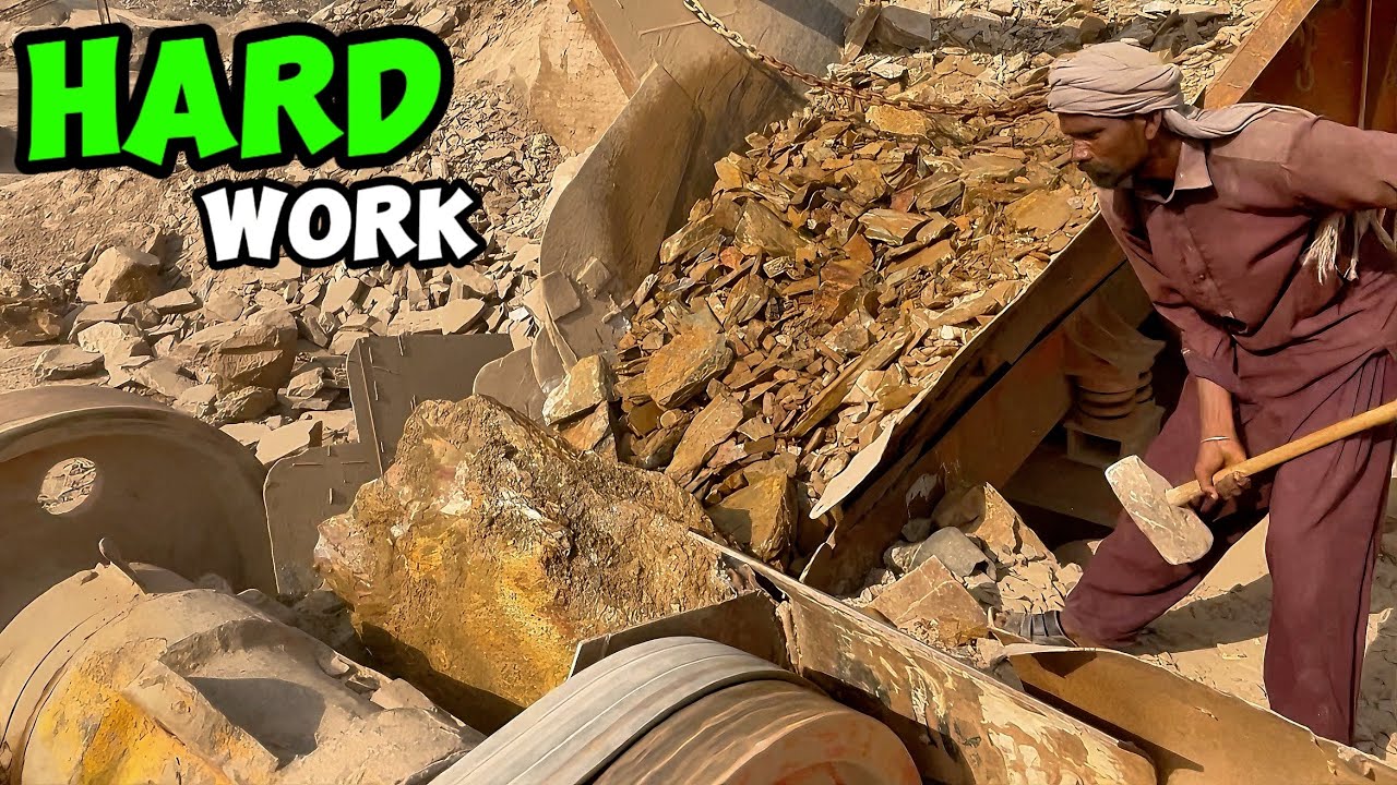 Hard work at stone crushing plant #crushing #stones #hardwork - YouTube