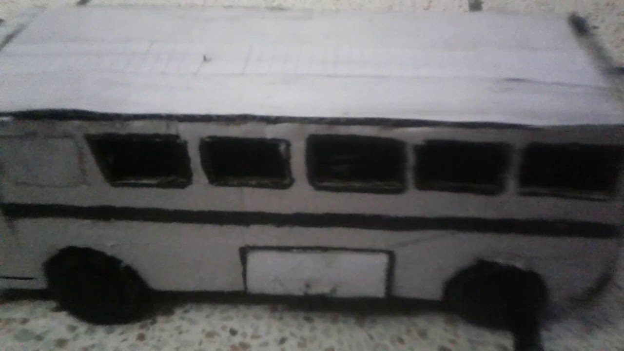 Cardboard bus model - YouTube