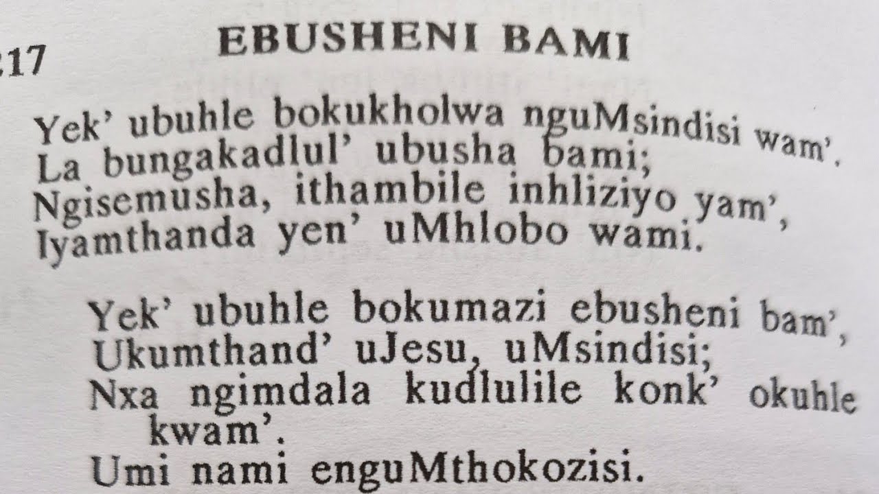 Icilongo levangeli 217 | ENtabeni Yendlu KaJehova Kuyabonelelwa ...