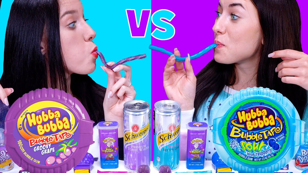 ASMR Purple And Blue Candy Party | Eating Sounds Mukbang By LiLiBu ...