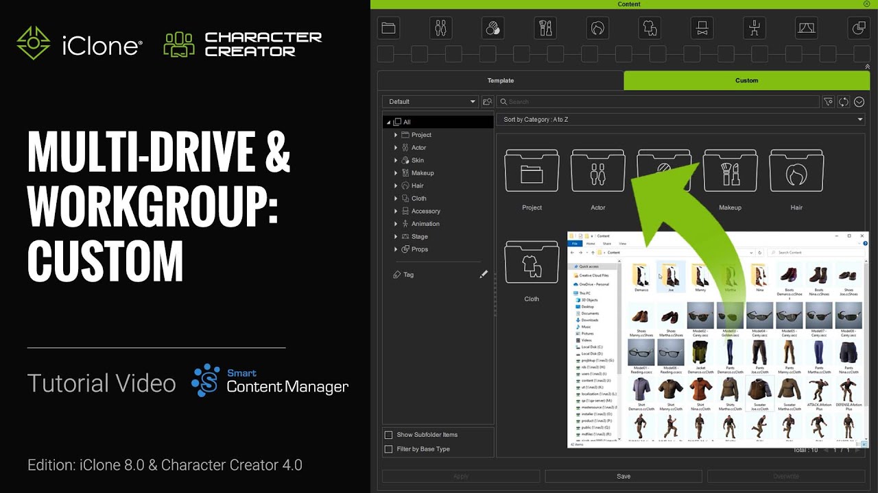 iClone 8 & CC4 Tutorial - Multi-drive and Workgroup: Custom - YouTube