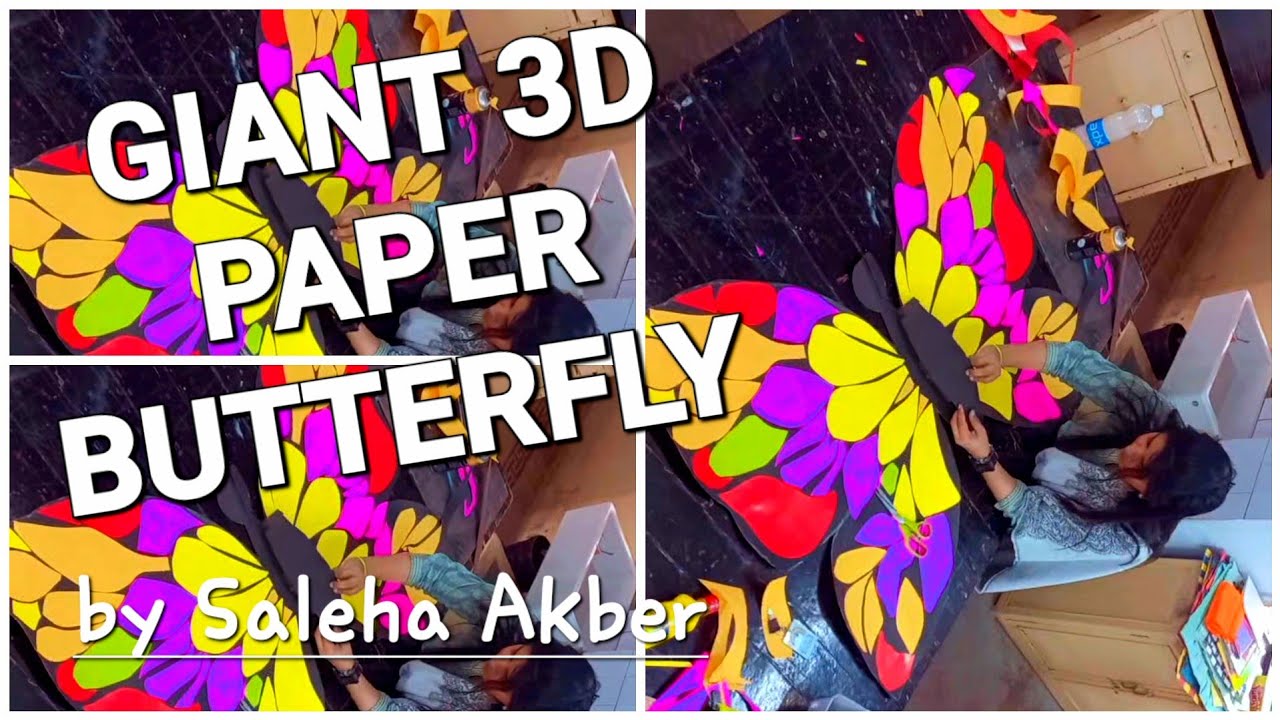 Giant 3D Butterfly || 3D gaint Butterfly|| How to make 3D Butterfly # ...