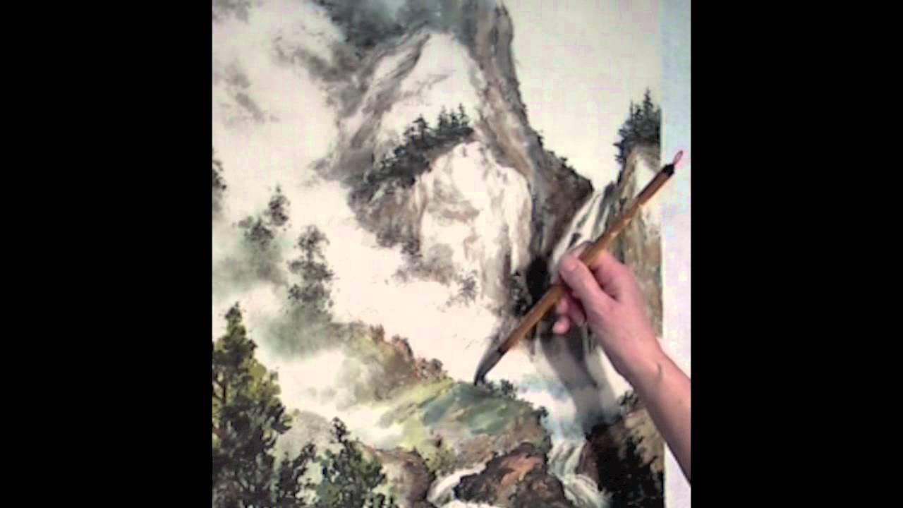 Trailer: How to Create Mist in sumi-e Chinese brush painting technique ...