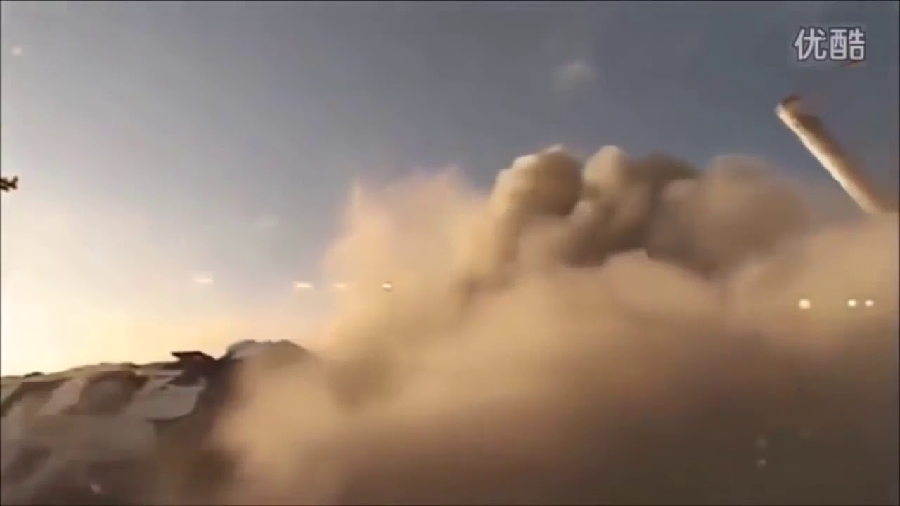 Demolition of buildings by explosion, excellent clean work, demolition ...