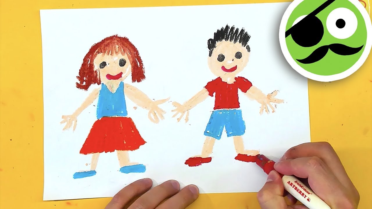 How to draw a Girl and Boy - YouTube